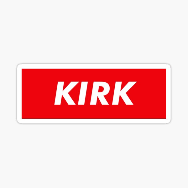"Kirk Box Logo" Sticker for Sale by UrbanVisuals | Redbubble