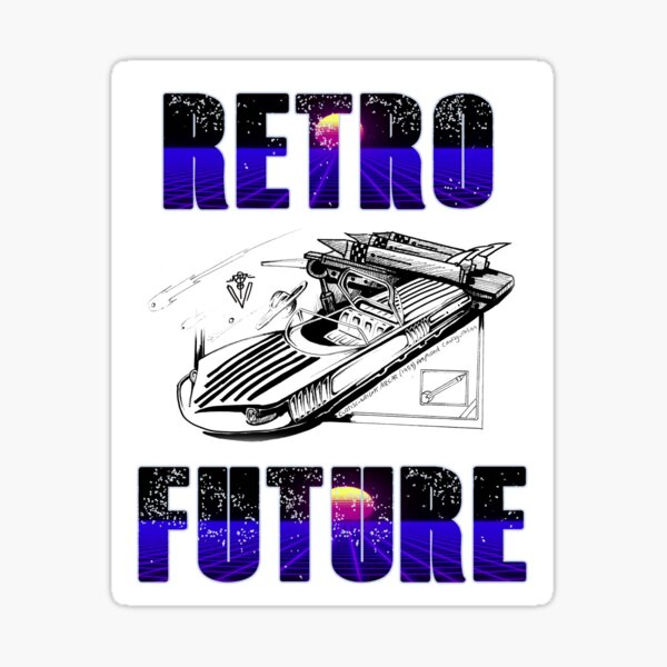 "1959 aircar concept - retro future " Sticker by vallertine | Redbubble