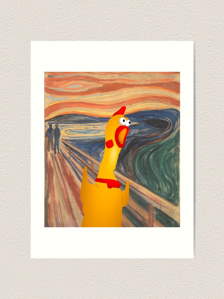 "Rubber Chicken Scream" Art Print for Sale by LicencaPoetica | Redbubble