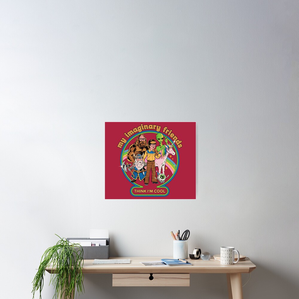 "My Imaginary Friends" Poster for Sale by stevenrhodes | Redbubble
