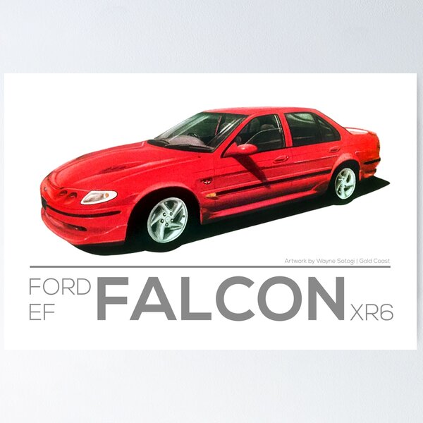 "Ford EF Falcon XR6 Red - Enthusiast Series" Poster for Sale by ...