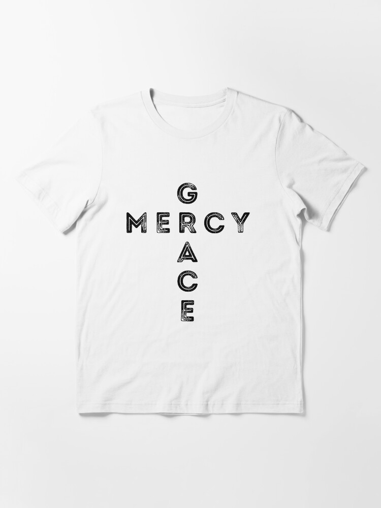 "Grace & Mercy Cross" T-shirt for Sale by Prints-of-Peace | Redbubble ...