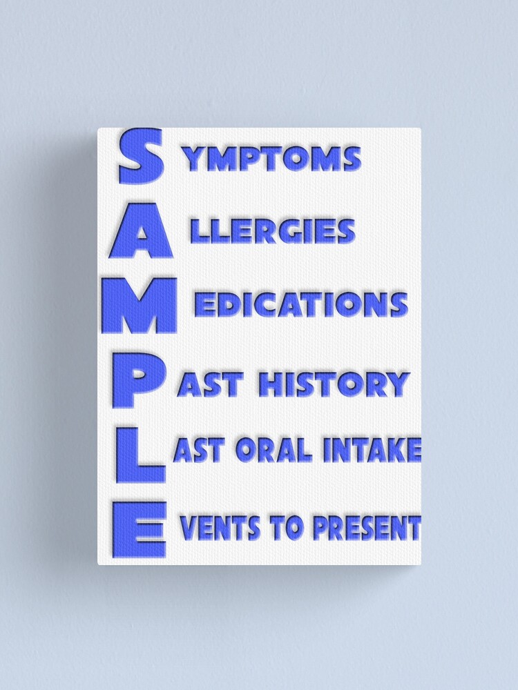 "Sample - Mnemonic acronym for medical assessment." Canvas Print for ...
