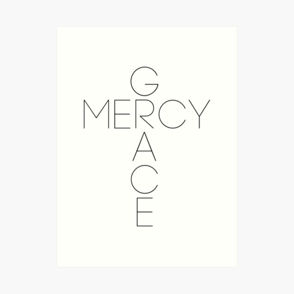 "Grace & Mercy Cross" Art Print by Prints-of-Peace | Redbubble