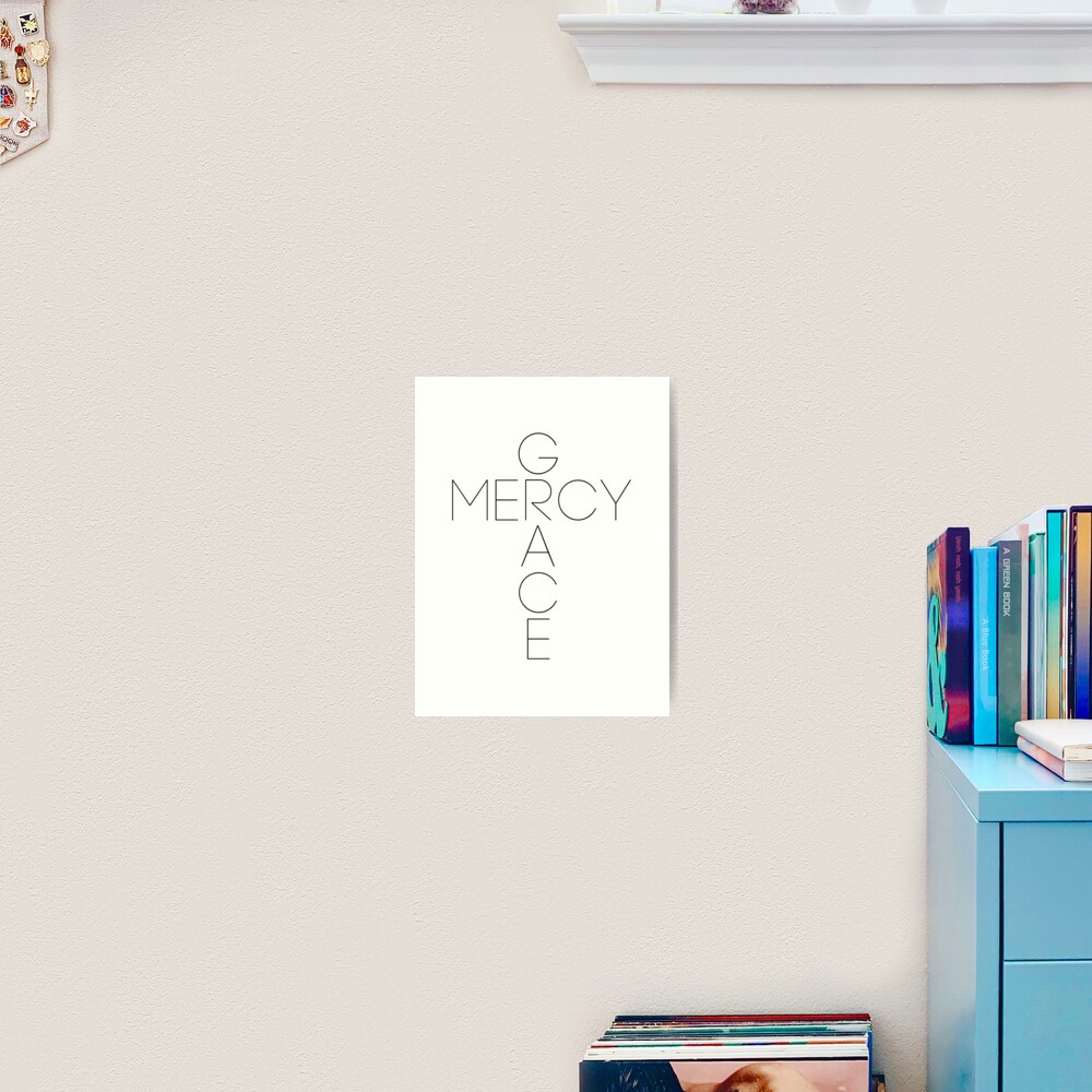 "Grace & Mercy Cross" Art Print by Prints-of-Peace | Redbubble