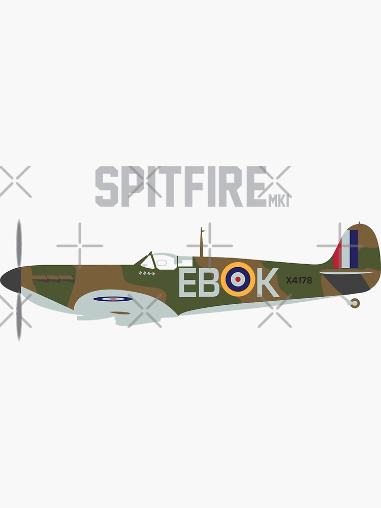 "Spitfire WW2" Sticker for Sale by wiscan | Redbubble