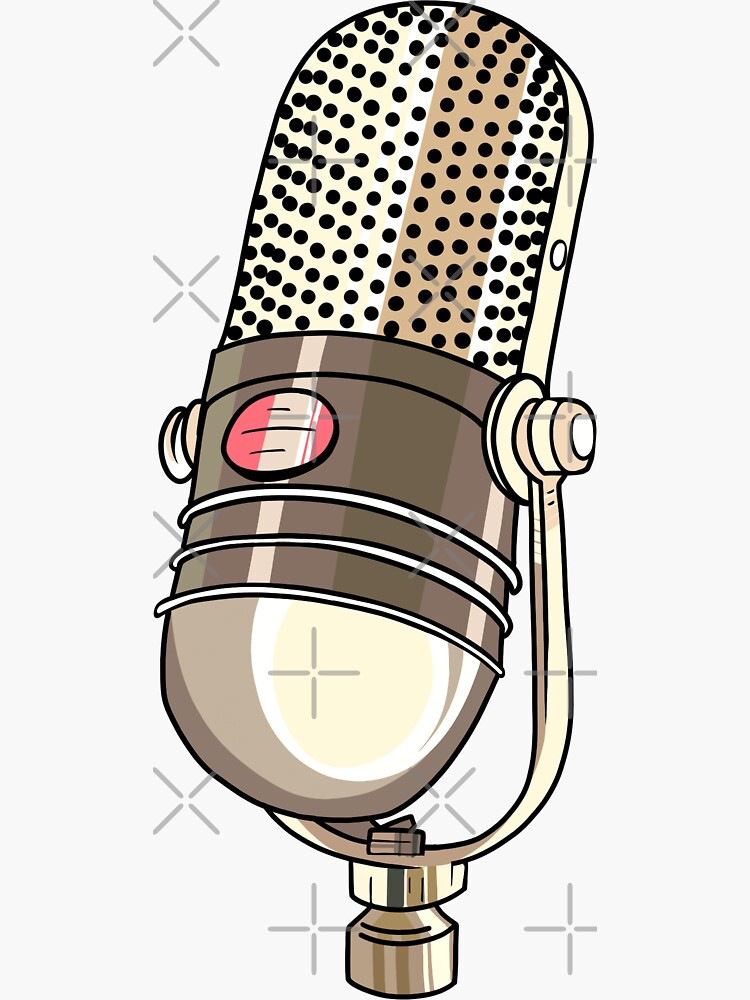 "Vintage RCA microphone " Sticker for Sale by PEArt | Redbubble
