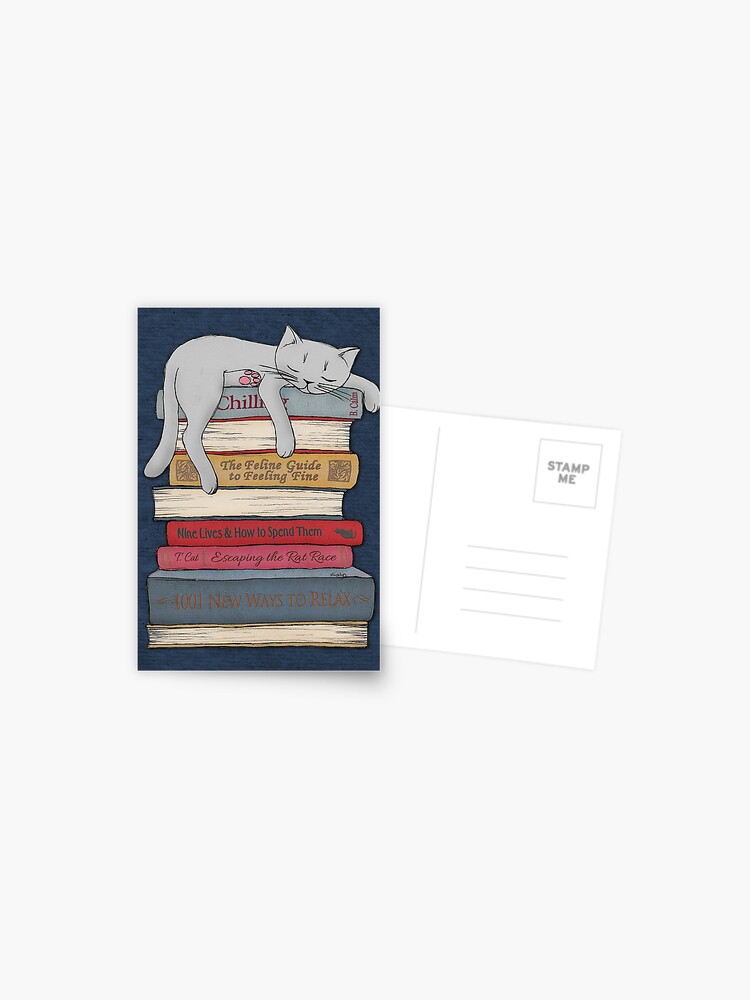 "How to Chill Like a Cat" Postcard for Sale by micklyn | Redbubble