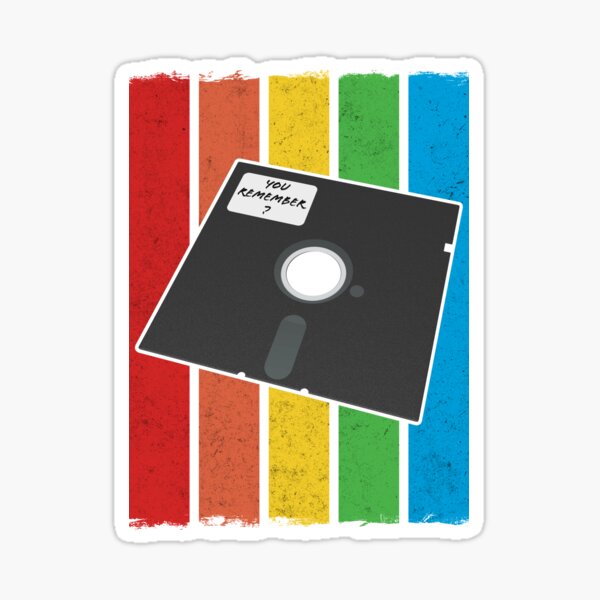 "Retro Computer Disk" Sticker by Drop23 | Redbubble