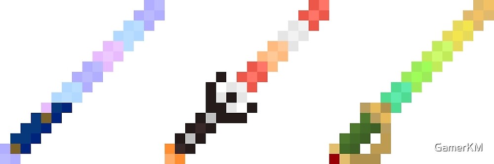 "Disneyland Minecraft Glow Swords" by GamerKM | Redbubble