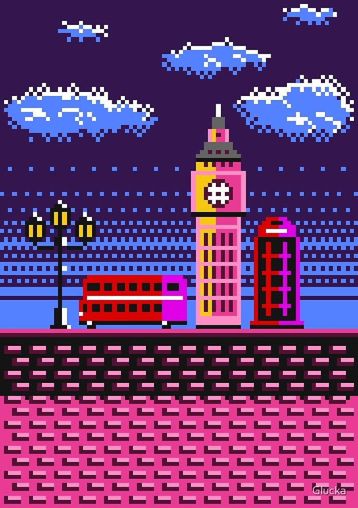 "London - Pixel Art " by Glucka | Redbubble