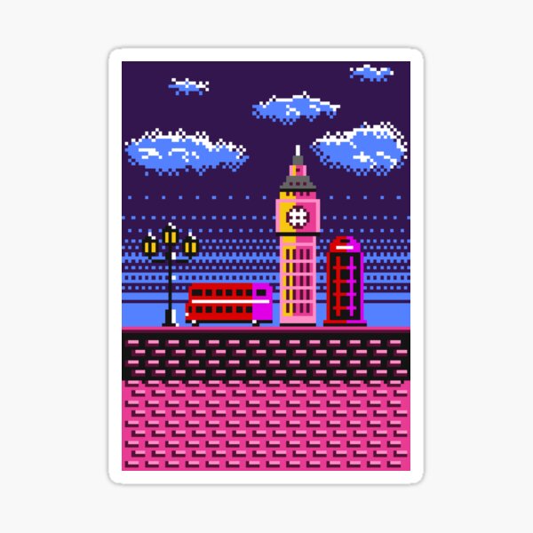"London - Pixel Art " Sticker for Sale by Glucka | Redbubble