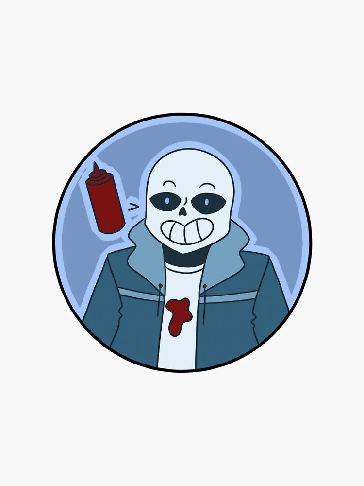 "Undertale Sans Sticker" Sticker for Sale by Inky-exe | Redbubble
