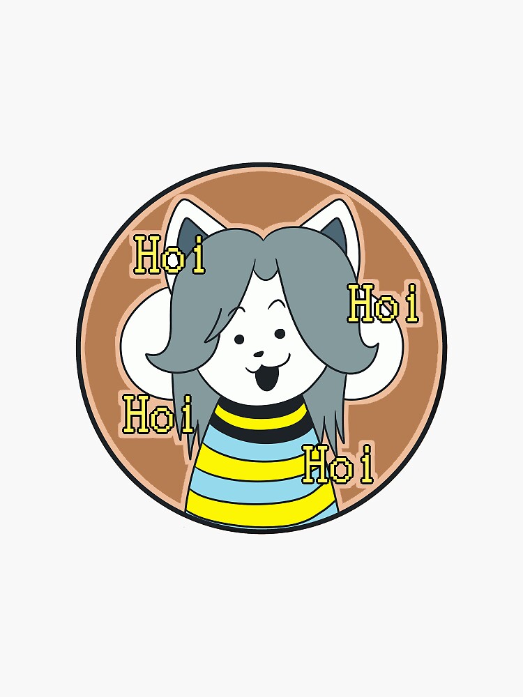 "Temmie Sticker" Sticker for Sale by Inky-exe | Redbubble