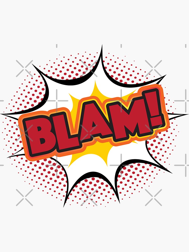 "BLAM! Comic Actions!" Sticker by brainthought | Redbubble
