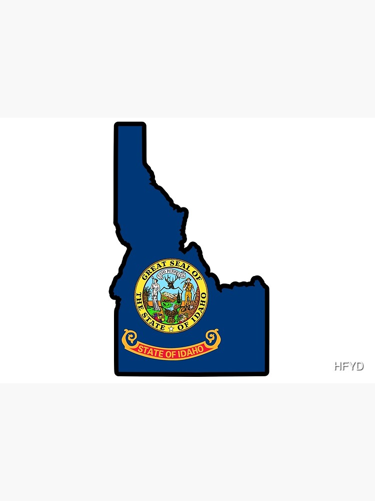 "State Flag Map of IDAHO" Poster by HFYD | Redbubble