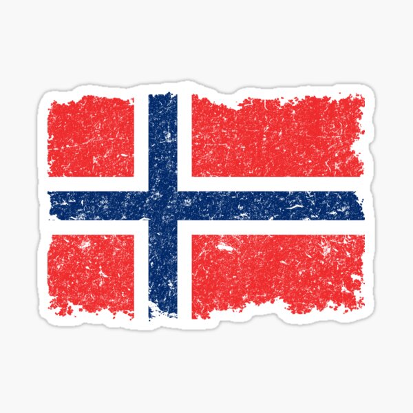 "Vintage Norway Flag" Sticker for Sale by vladocar | Redbubble