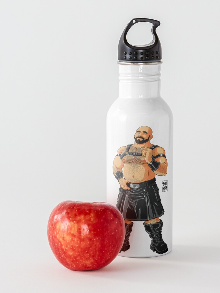 "JIM LIKES LEATHER KILTS" Water Bottle for Sale by bobobear | Redbubble