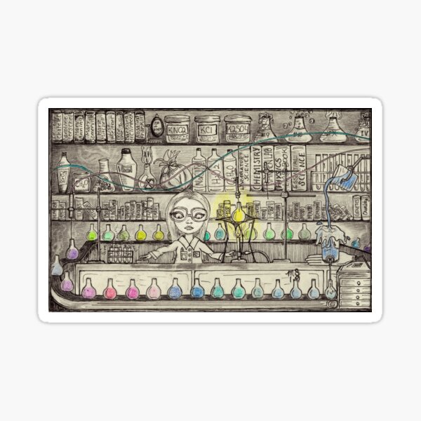 "Science Laboratory" Sticker for Sale by PixlPixi | Redbubble