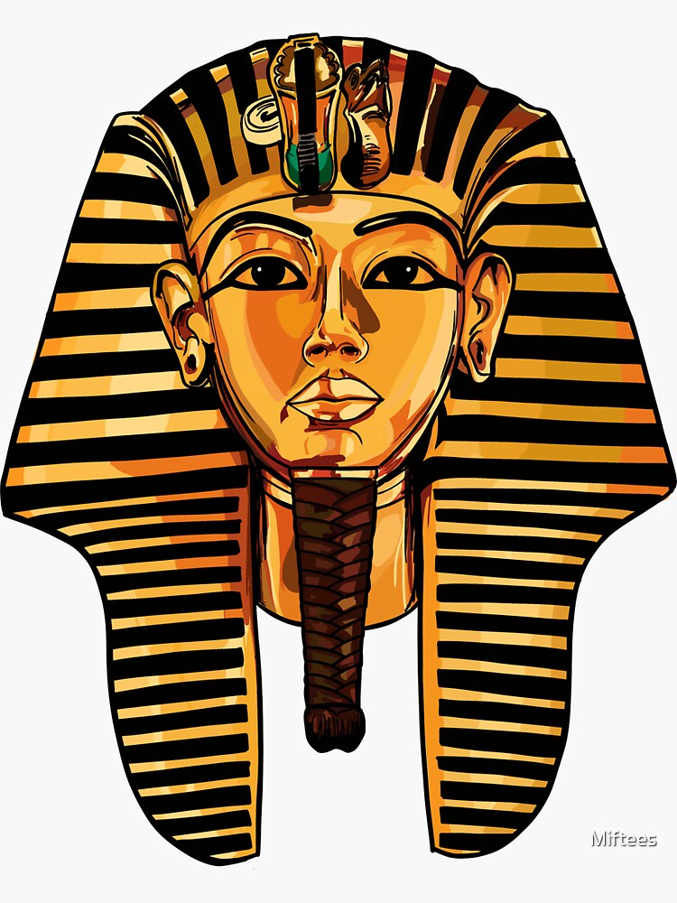 "King Pharaoh Tutankhamun King Tut Pharaoh Ancient Egyptian" Sticker ...