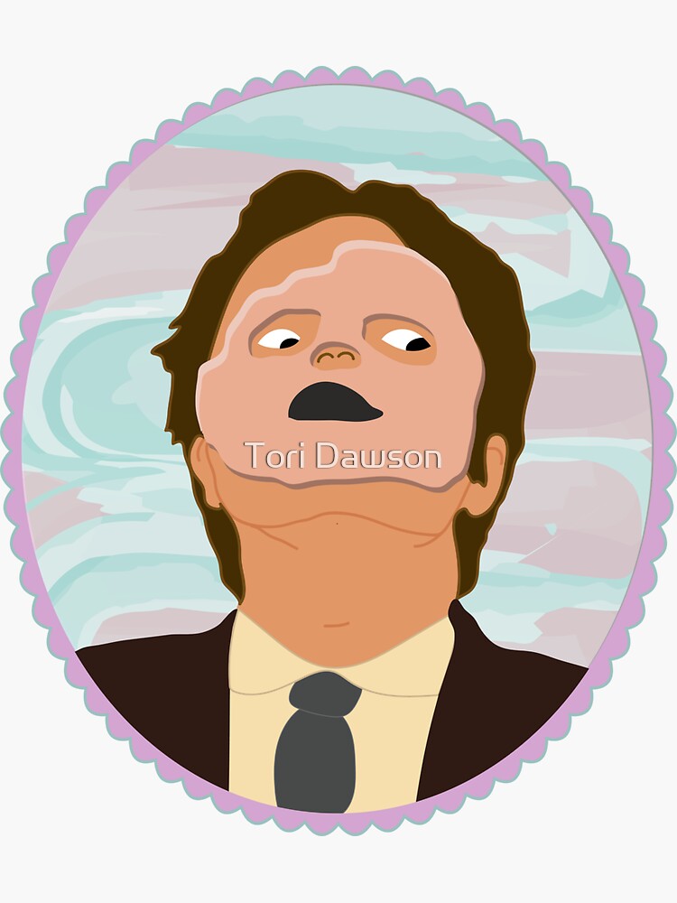 "Dwight CPR Face" Sticker by torid367 | Redbubble