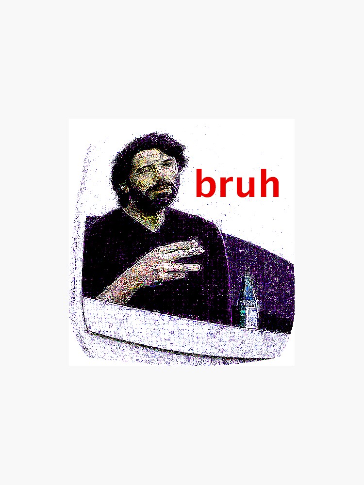 "bruh but like really small" Sticker for Sale by hekyllandhyde | Redbubble