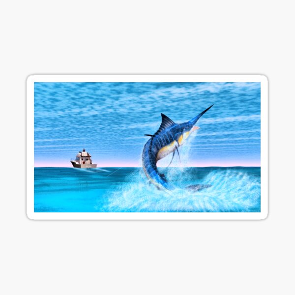 "Marlin Fishing" Sticker by Skyviper | Redbubble