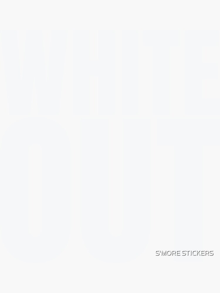 "White Out (White on white design)" Sticker for Sale by sheilam5972 ...