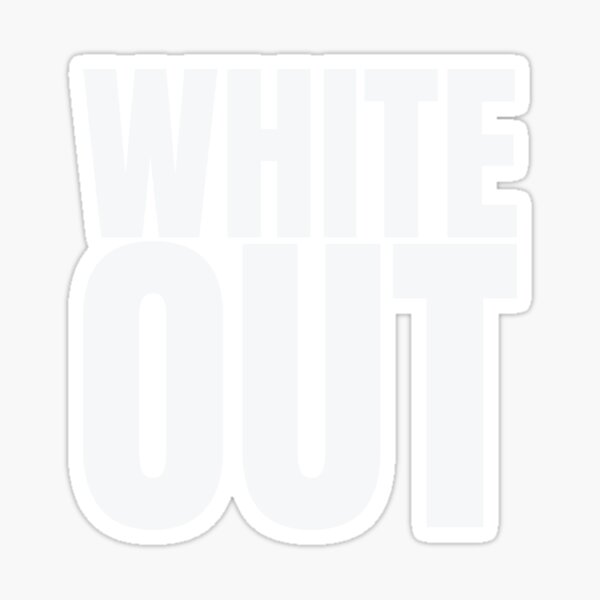 "White Out (White on white design)" Sticker for Sale by sheilam5972 ...