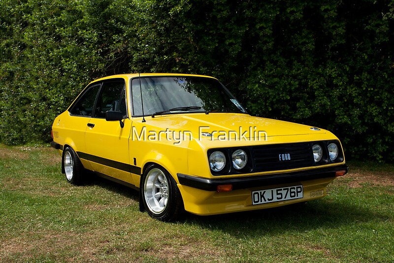 "Ford Escort MK2 RS 2000 yellow" by Martyn Franklin | Redbubble