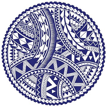 "Navy blue white Samoan Polynesian tribal design" Graphic T-Shirt for ...