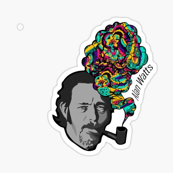 "Alan Watts - Colorful Smoke - Zen Buddhism" Sticker for Sale by ...