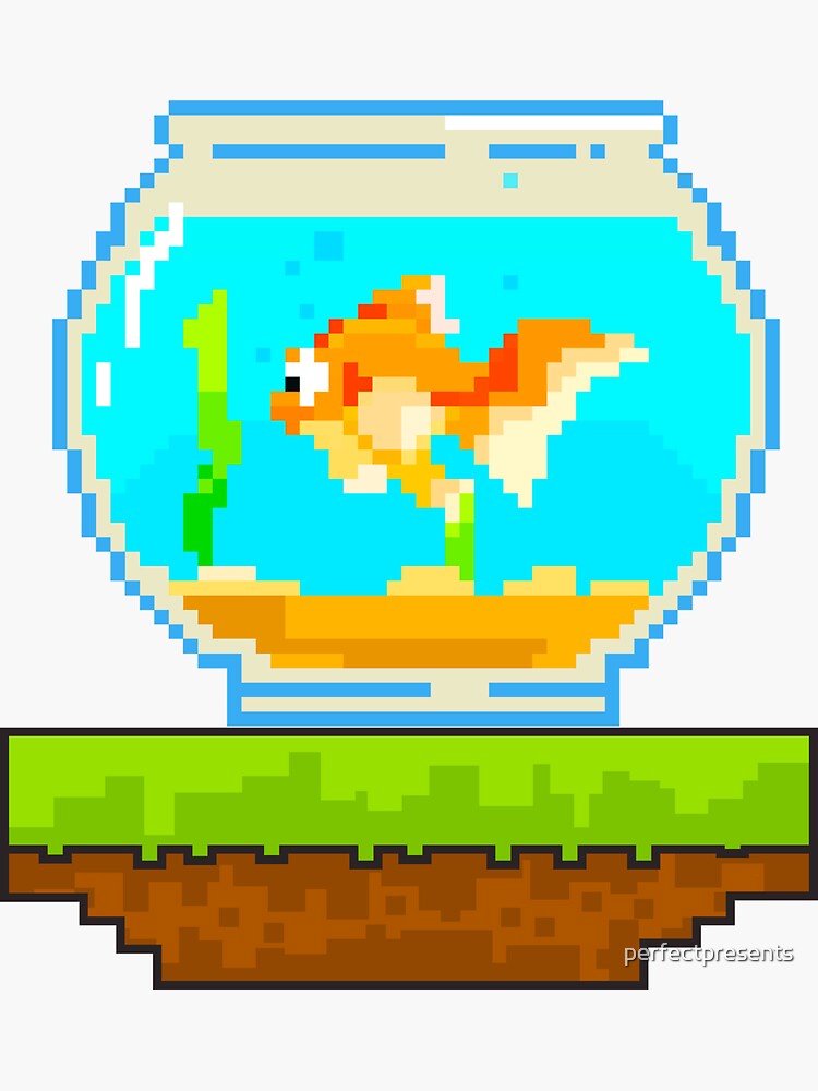Pegatina «Lindo 8-Bit Fish Awesome Animal 8Bit Pet Aquarium» de ...