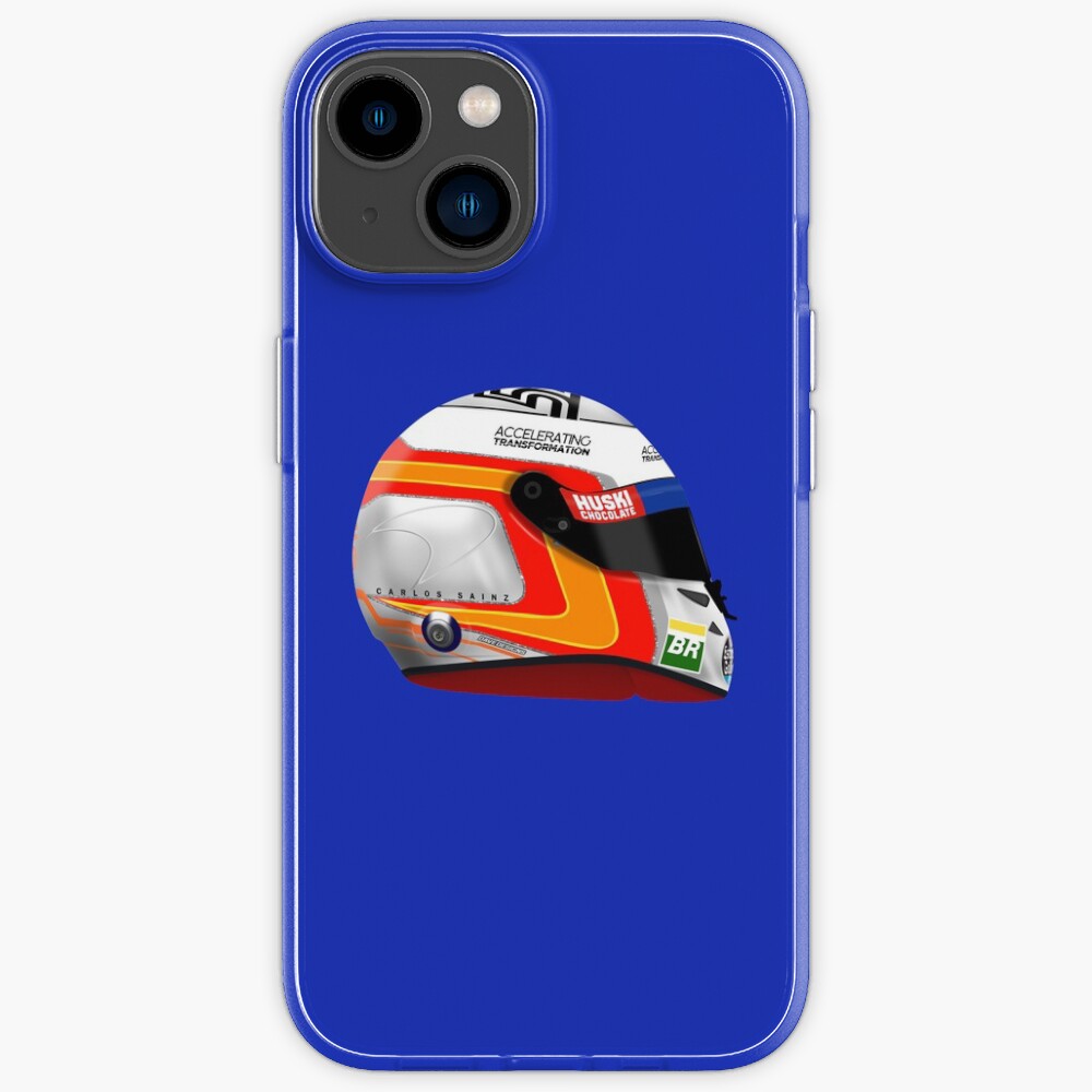 "Carlos Sainz - 2019 Late Helmet ( Chrome )" iPhone Case for Sale by ...