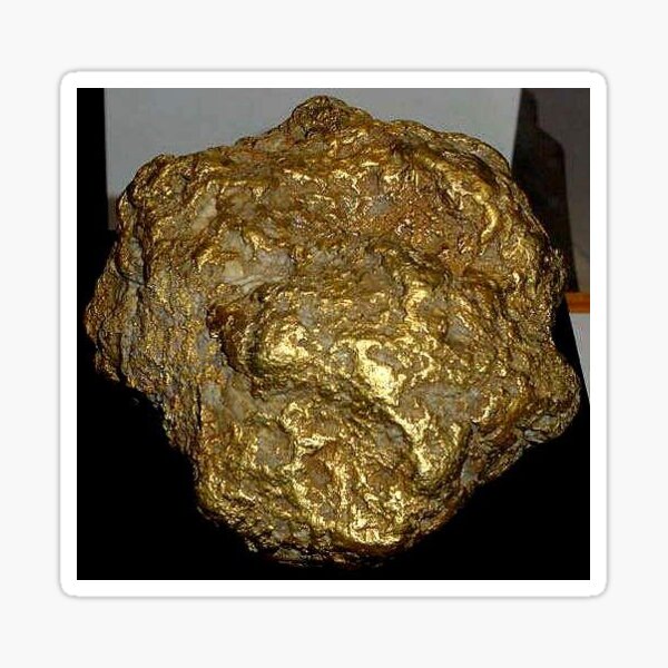 "gold nugget " Sticker for Sale by Singerevita | Redbubble