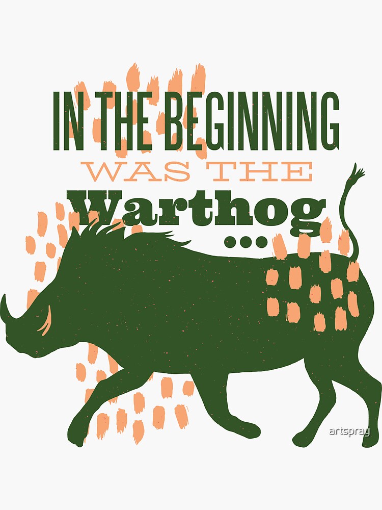 "The Warthog Sticker" Sticker for Sale by artspray | Redbubble