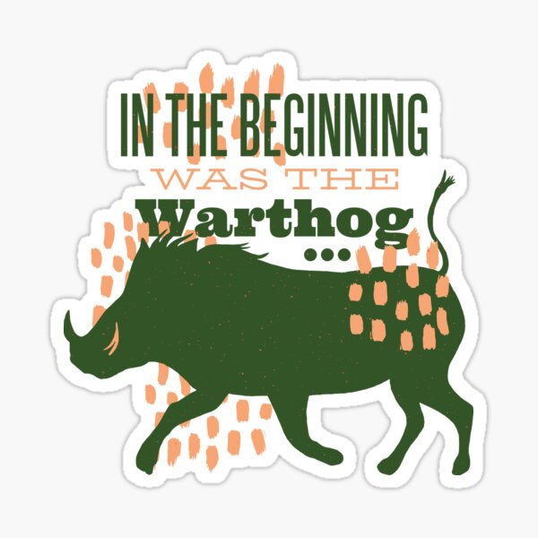 "The Warthog Sticker" Sticker for Sale by artspray | Redbubble