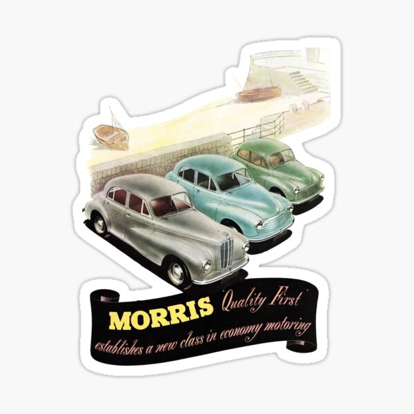"MORRIS MINOR / MORRIS OXFORD / MORRIS SIX" Sticker for Sale by ...