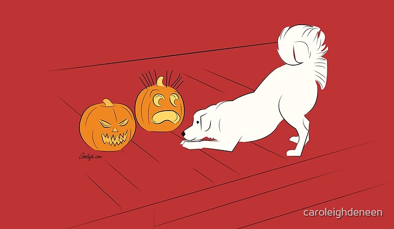 "The Great Pyrenees Halloween Pumpkin Face-off " by caroleighdeneen ...
