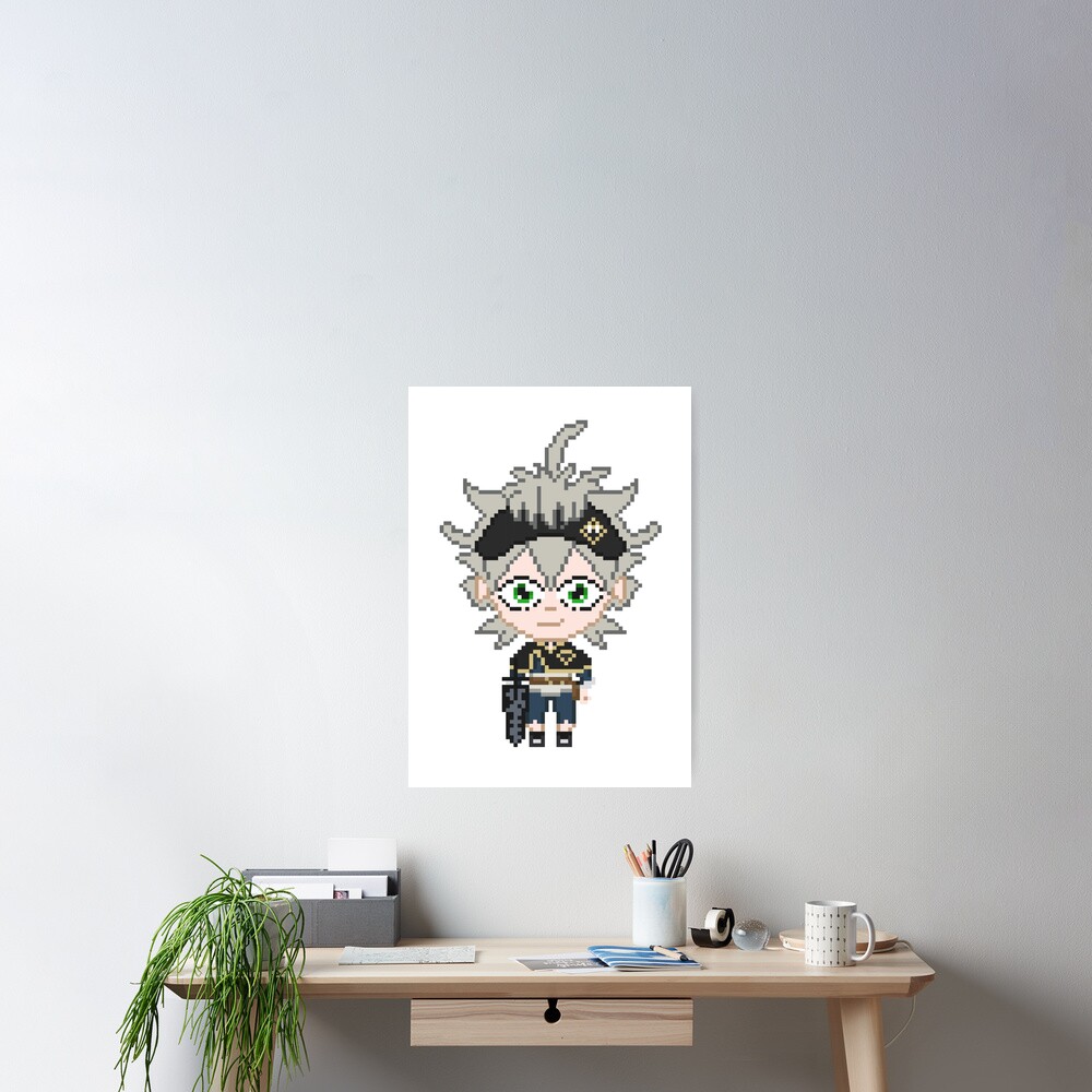 Póster «Black Clover: Asta Pixel Art» de Dirrajnoswal | Redbubble
