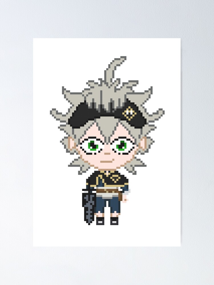 Poster « Black Clover: Asta Pixel Art », par Dirrajnoswal | Redbubble