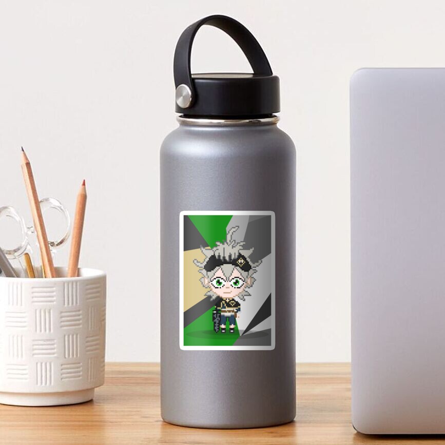 "Black Clover: Asta Pixel Art" Sticker by Dirrajnoswal | Redbubble