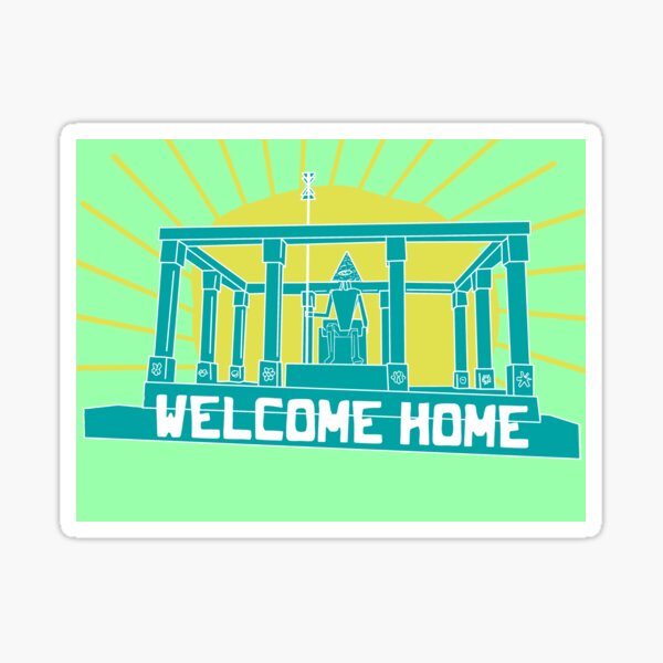 "Welcome Home" Sticker for Sale by Chellelovesu | Redbubble