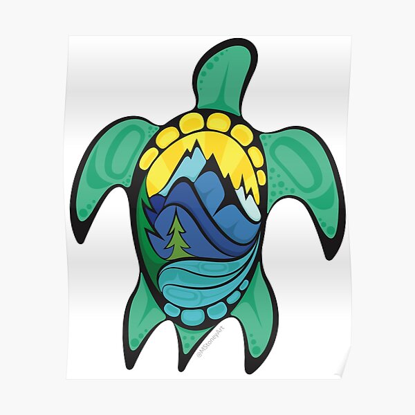 "Turtle Island" Poster for Sale by mstoneyart | Redbubble