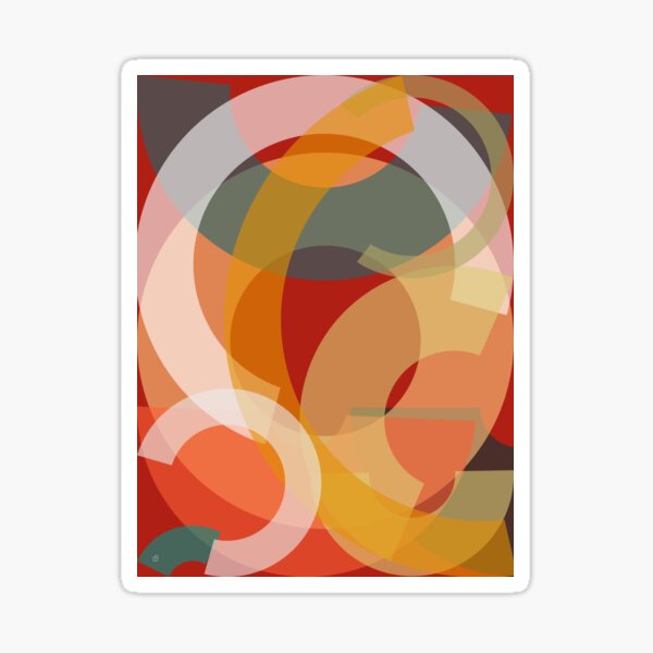 "Dancing Semicircles 2" Sticker for Sale by DesmondBates | Redbubble