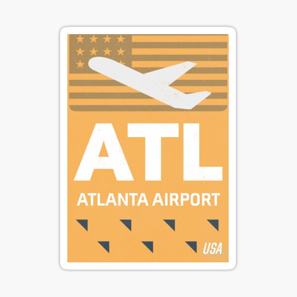 "ATL " Sticker for Sale by Aviators | Redbubble