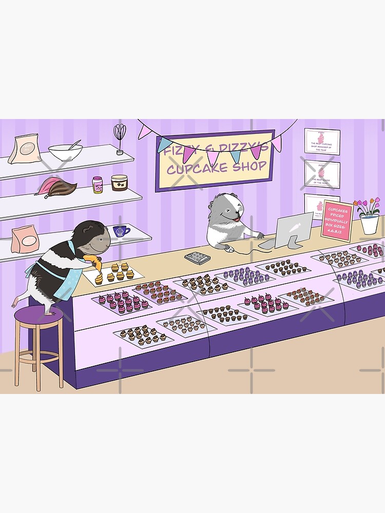 "Fizzy and Dizzy running a cupcake shop" Poster for Sale by mondesign26 ...