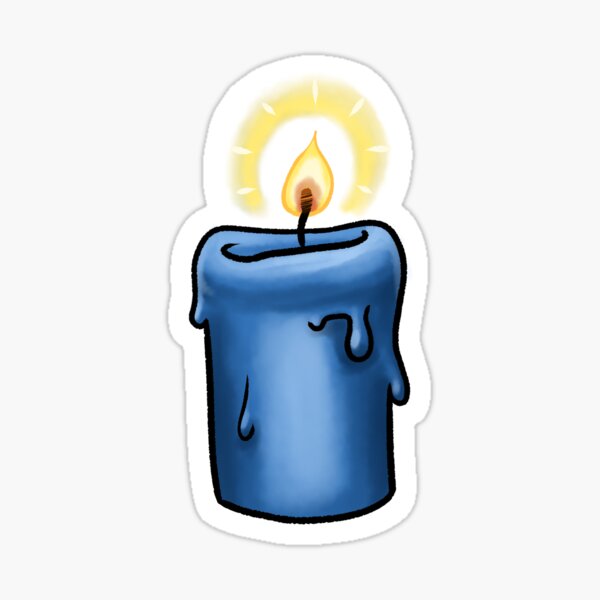 "Blue Votive Candle" Sticker for Sale by ashestheartist | Redbubble