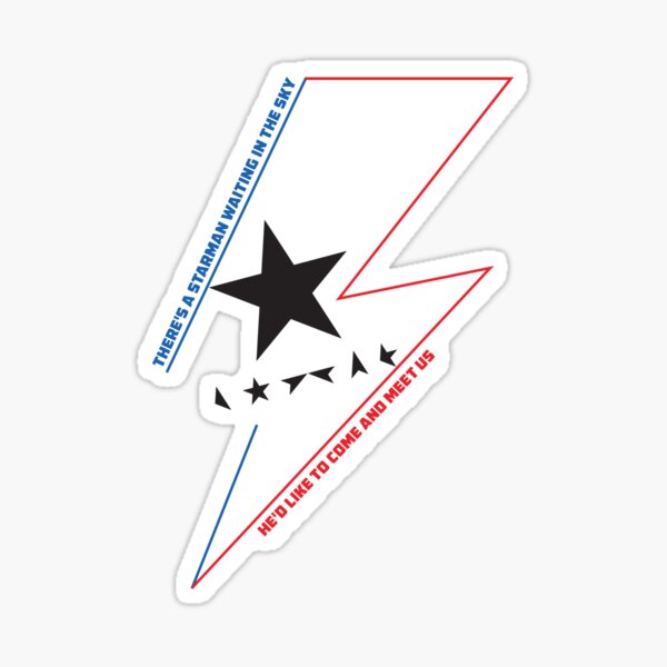 "Starman rock and roll 80s anthem" Sticker for Sale by hypnotzd | Redbubble
