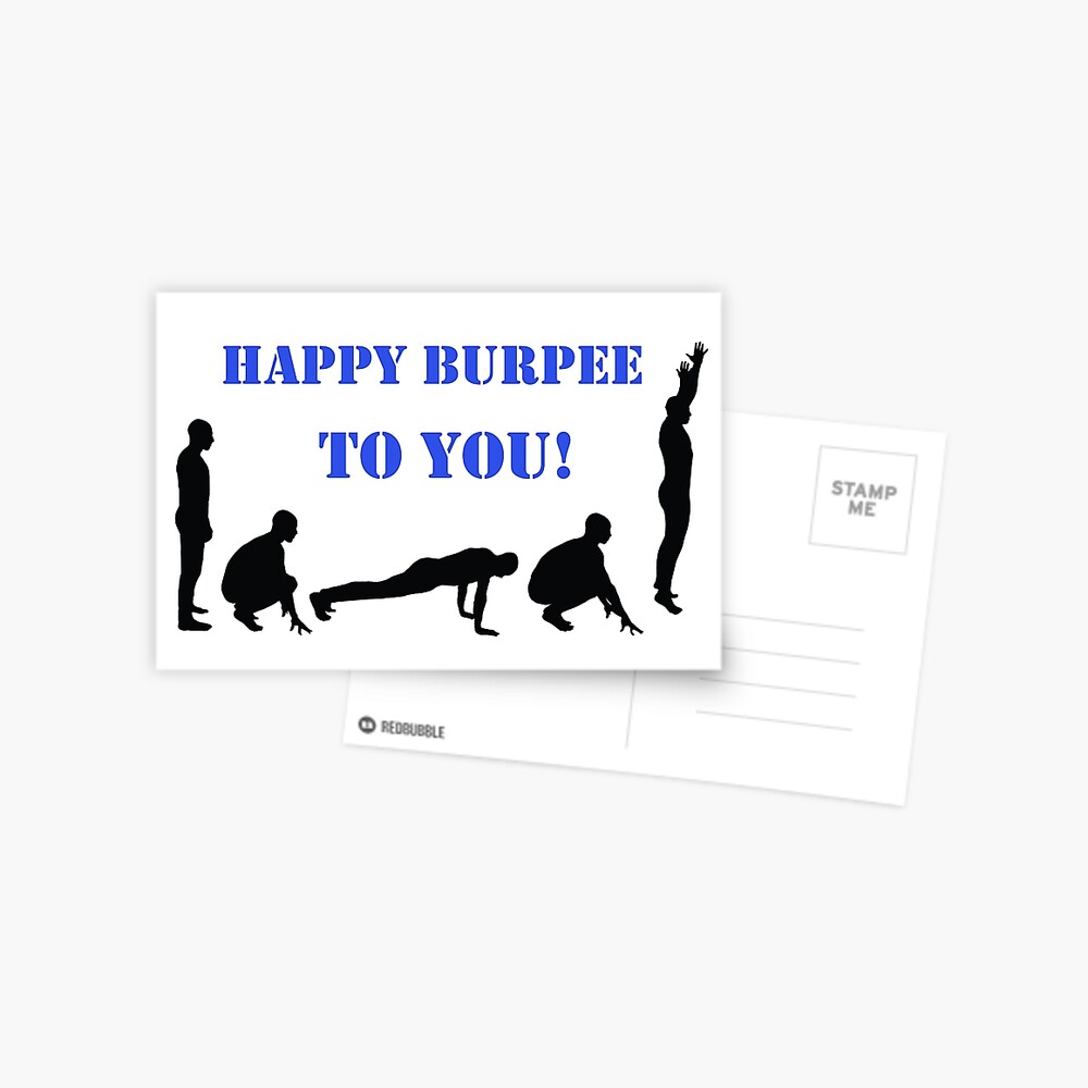 "Happy Burpee To You!" Greeting Card for Sale by lizblackdowding ...